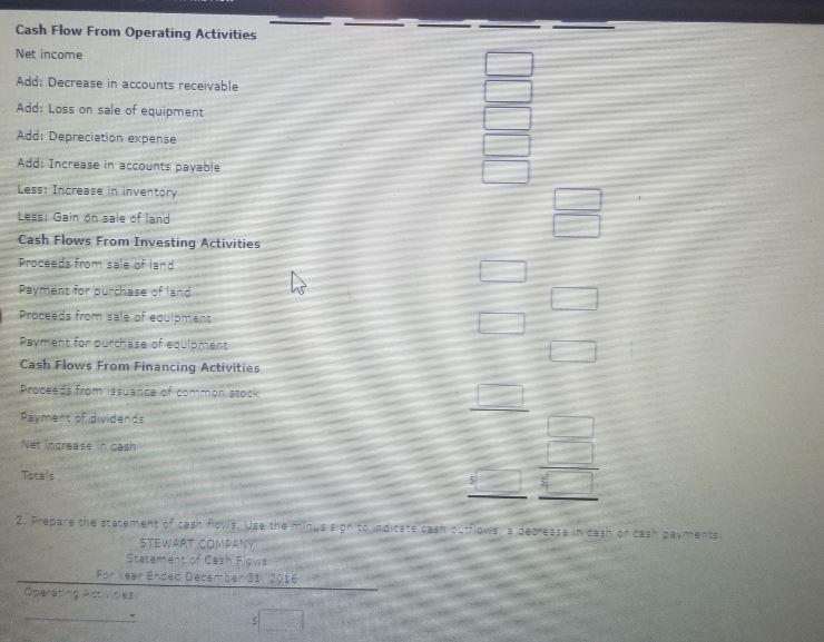 1. Comprehensive: Balance Sheet from Statement of | Chegg.com