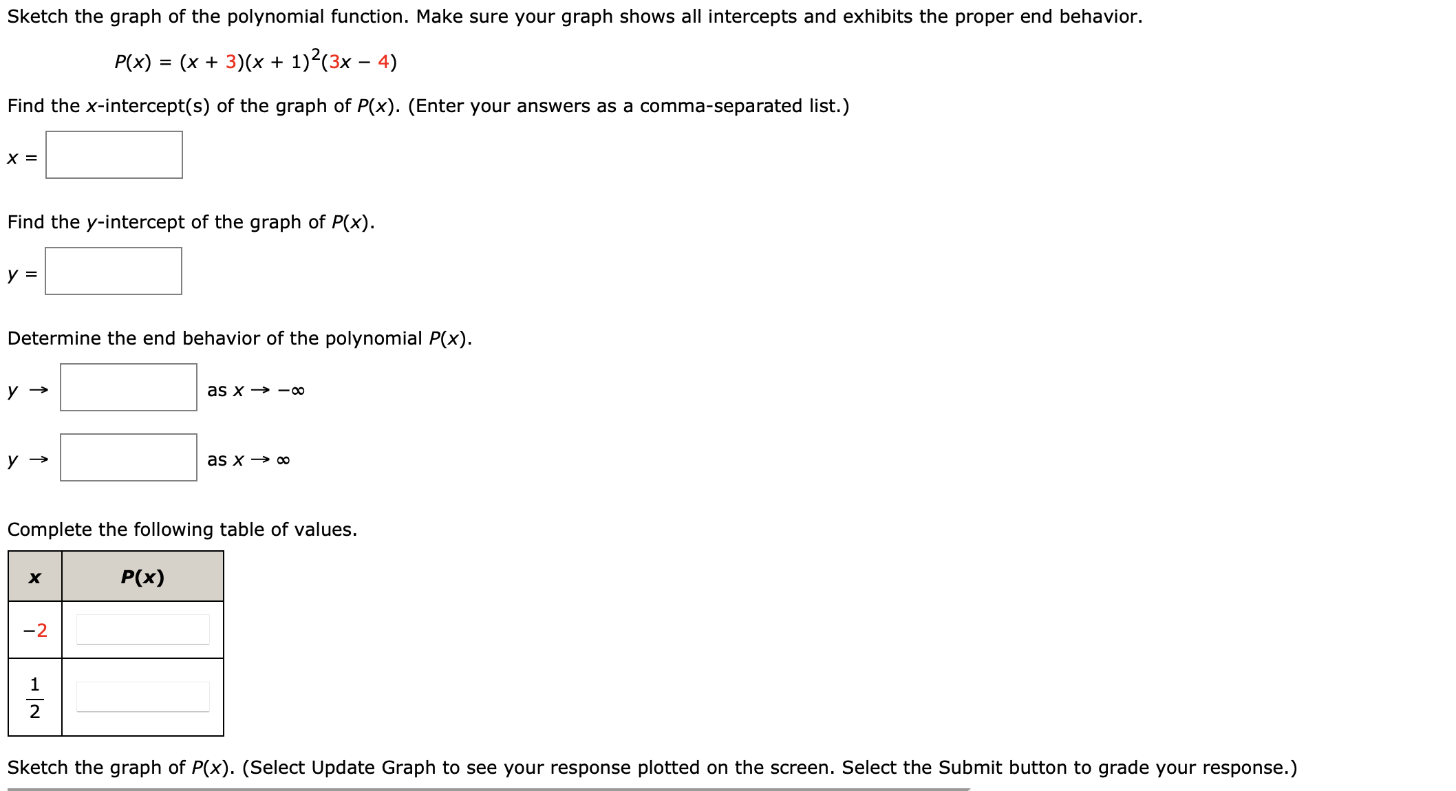 Solved Sketch the graph of the polynomial function. Make | Chegg.com