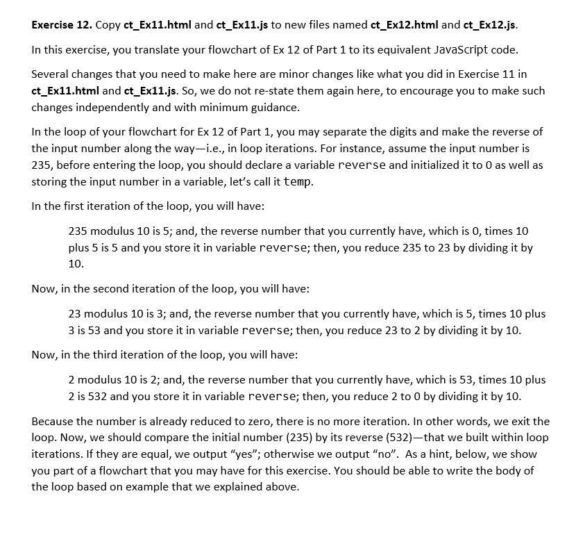 Solved Exercise 12. Copy ct_Ex11.html and ct_Ex11.js to new | Chegg.com