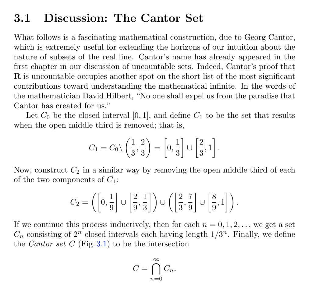 Solved Exercise 3.4.4. Repeat the Cantor construction from | Chegg.com