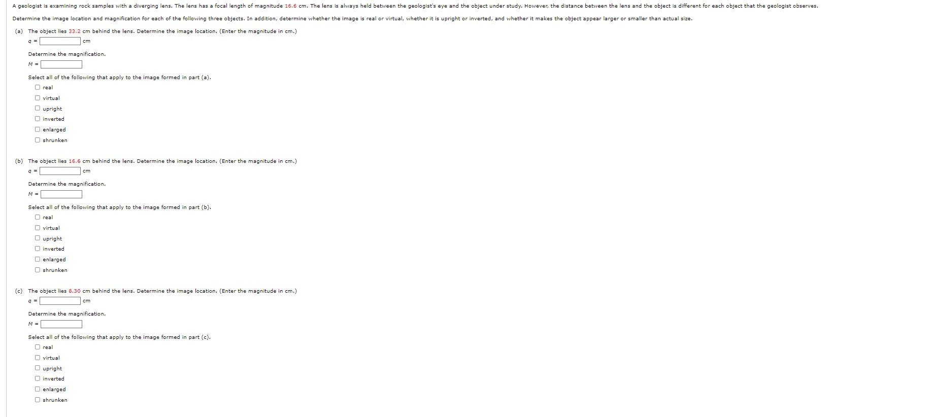 Solved A geologist is examining rock samples with a | Chegg.com