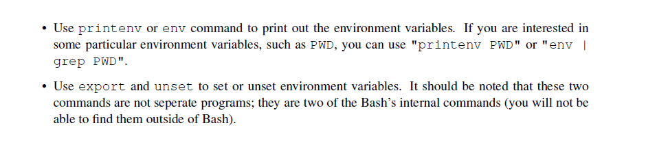 Solved 2.1 Task 1: Manipulating Environment Variables In | Chegg.com
