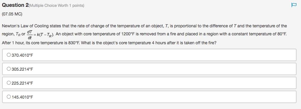 Solved Question 1(Multiple Choice Worth 1 points) (07.05 MC) | Chegg.com