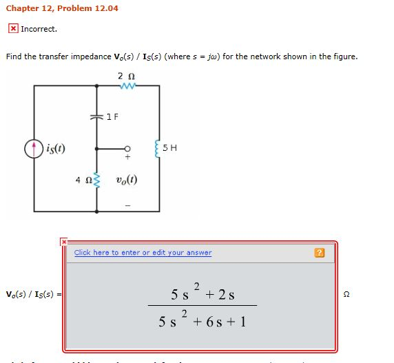 Solved Chapter 12, Problem 12.04 X Incorrect. Find the | Chegg.com