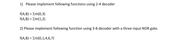 Solved 1 Please Implement Following Functions Using 2 4 9908