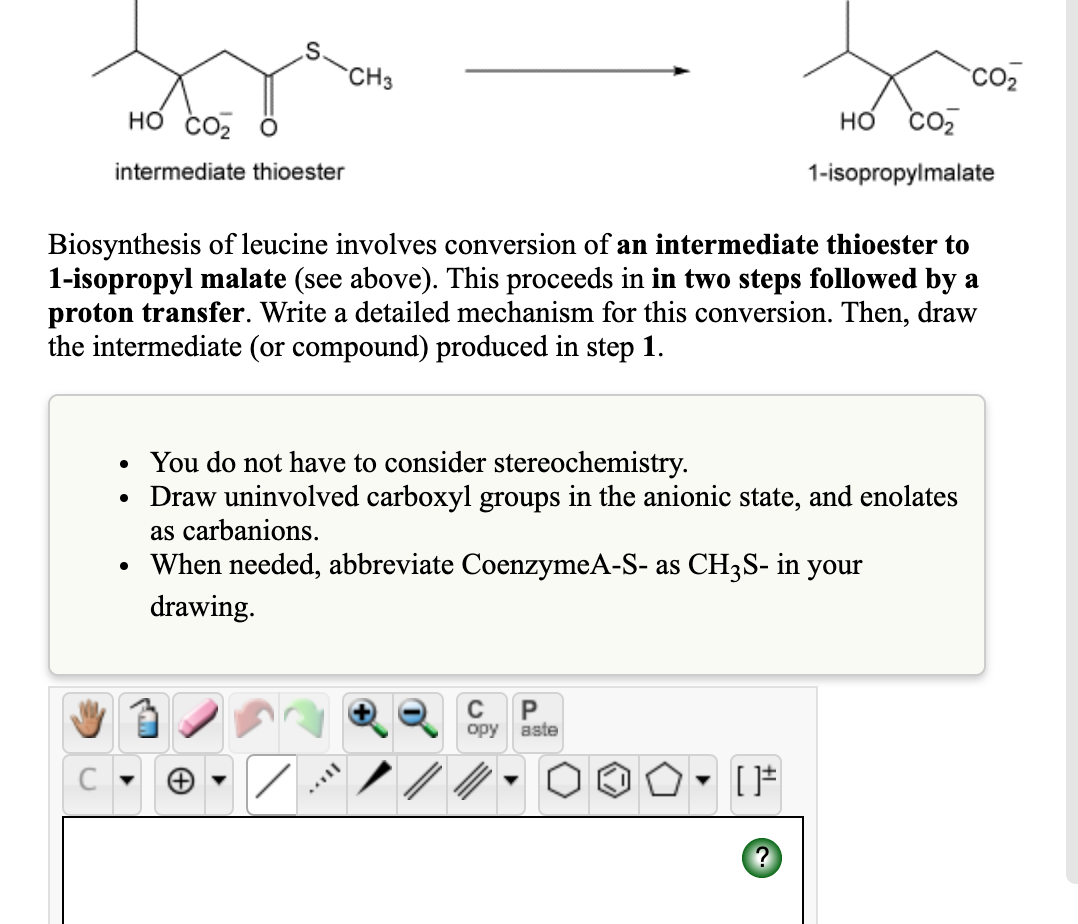Solved s-CH3 HO coz intermediate thioester - což HO COZ | Chegg.com