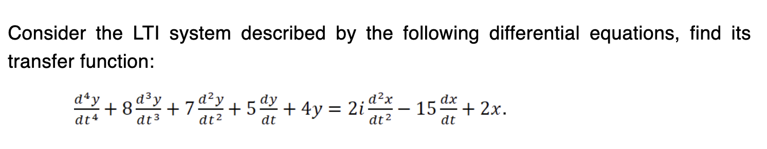 Solved Consider the LTI system described by the following | Chegg.com
