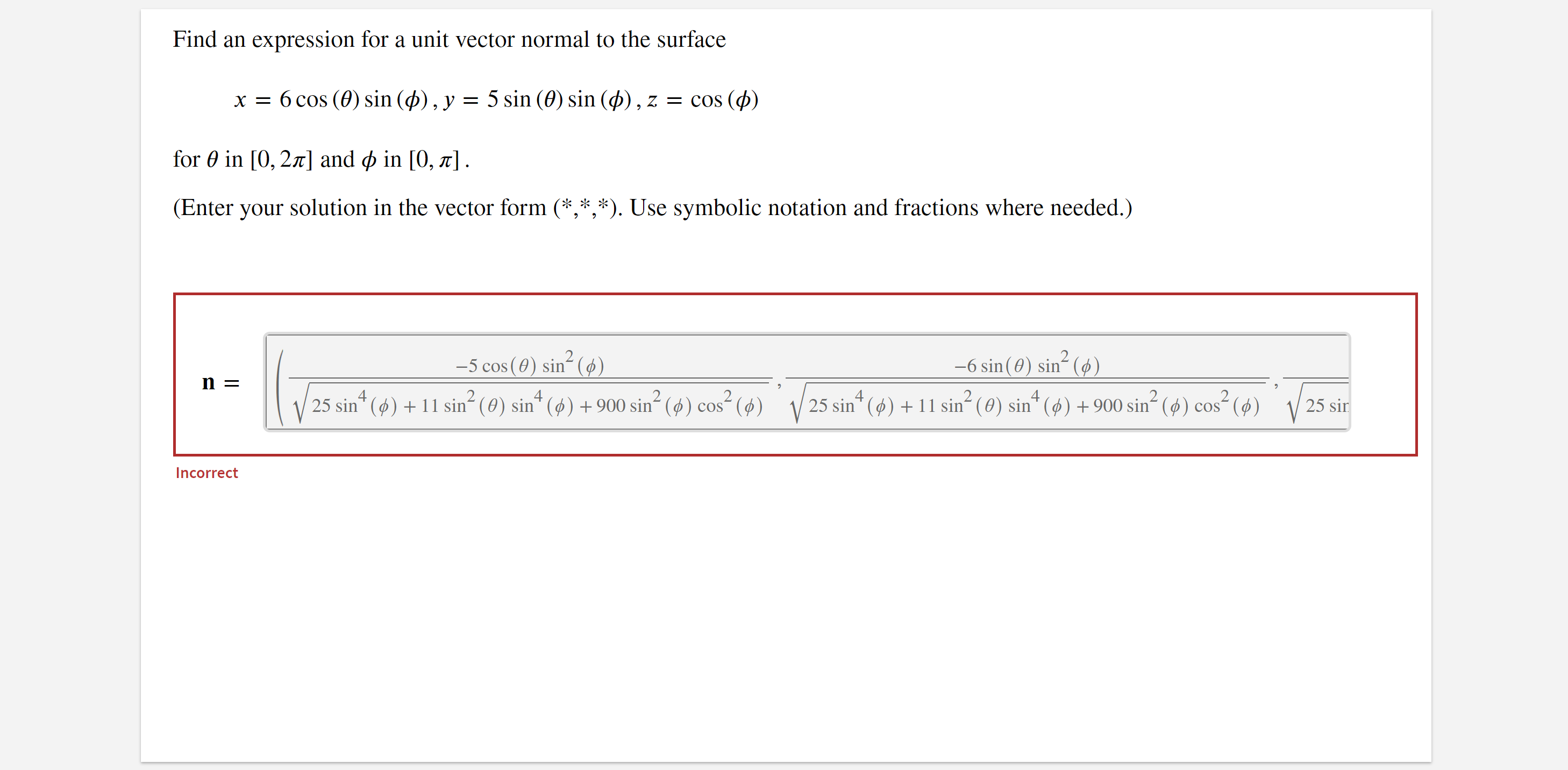 Solved Find an expression for a unit vector normal to the | Chegg.com