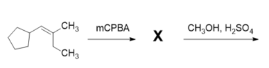 Solved CH3 mCPBA CH3OH, H2SO4 X CH3 | Chegg.com
