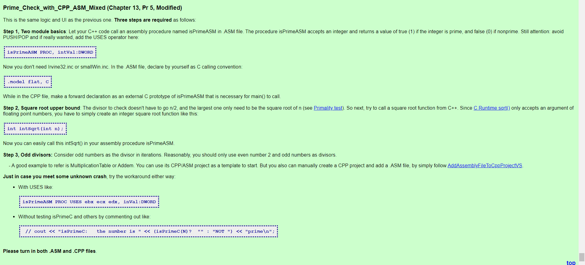 Prime_Check_with_CPP_ASM_Mixed (Chapter 13, Pr 5, | Chegg.com