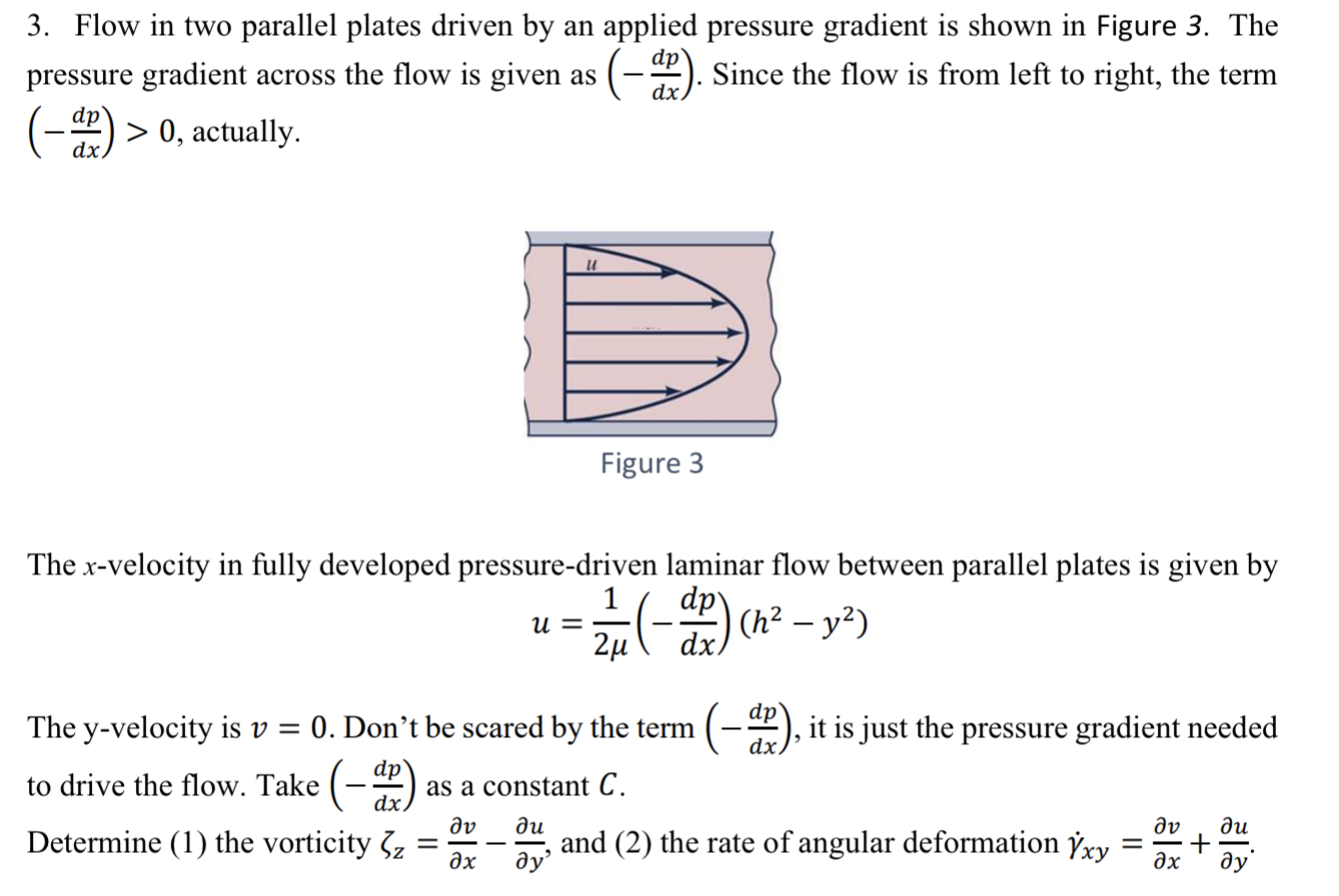 Solved Flow in two parallel plates driven by an applied | Chegg.com