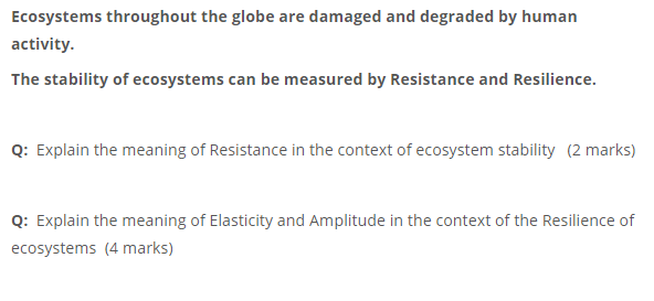 Solved Ecosystems throughout the globe are damaged and | Chegg.com