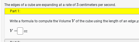 Solved The edges of a cube are expanding at a rate of 3 | Chegg.com