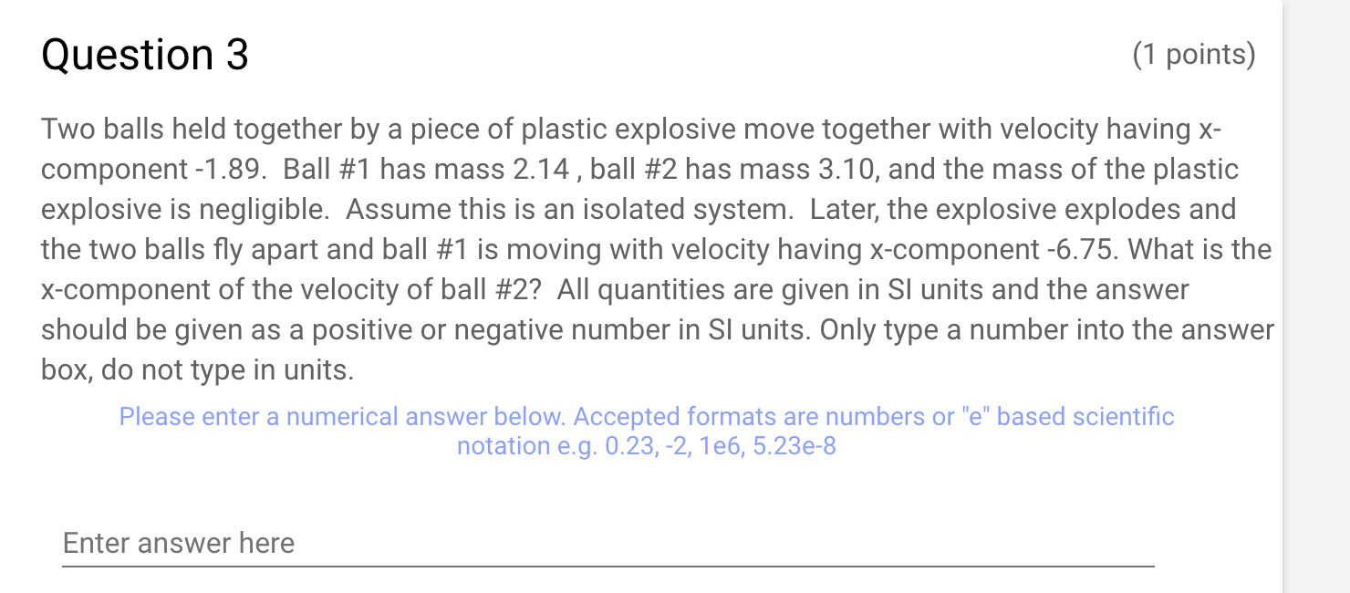 Solved Question 3 (1 points) Two balls held together by a | Chegg.com