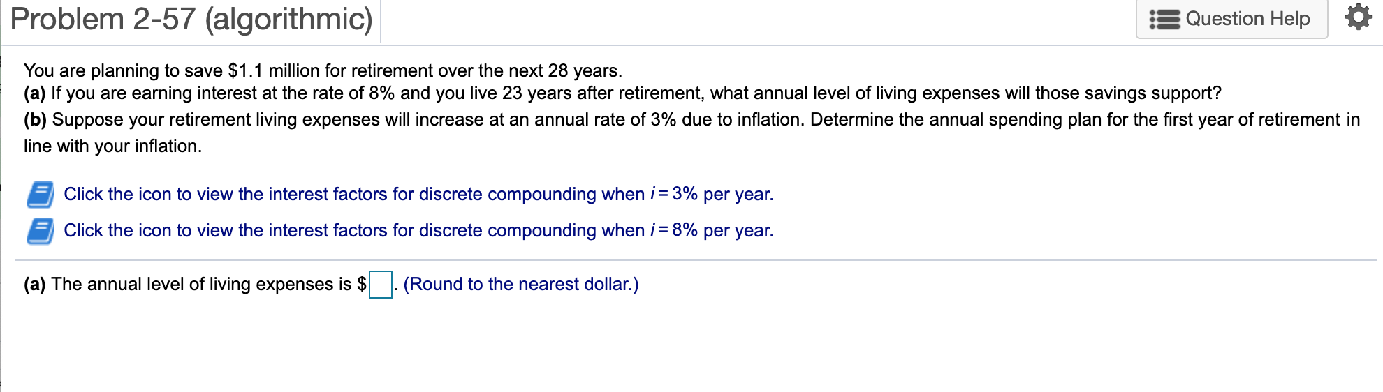 Solved Problem 2-57 (algorithmic) Question Help You are | Chegg.com