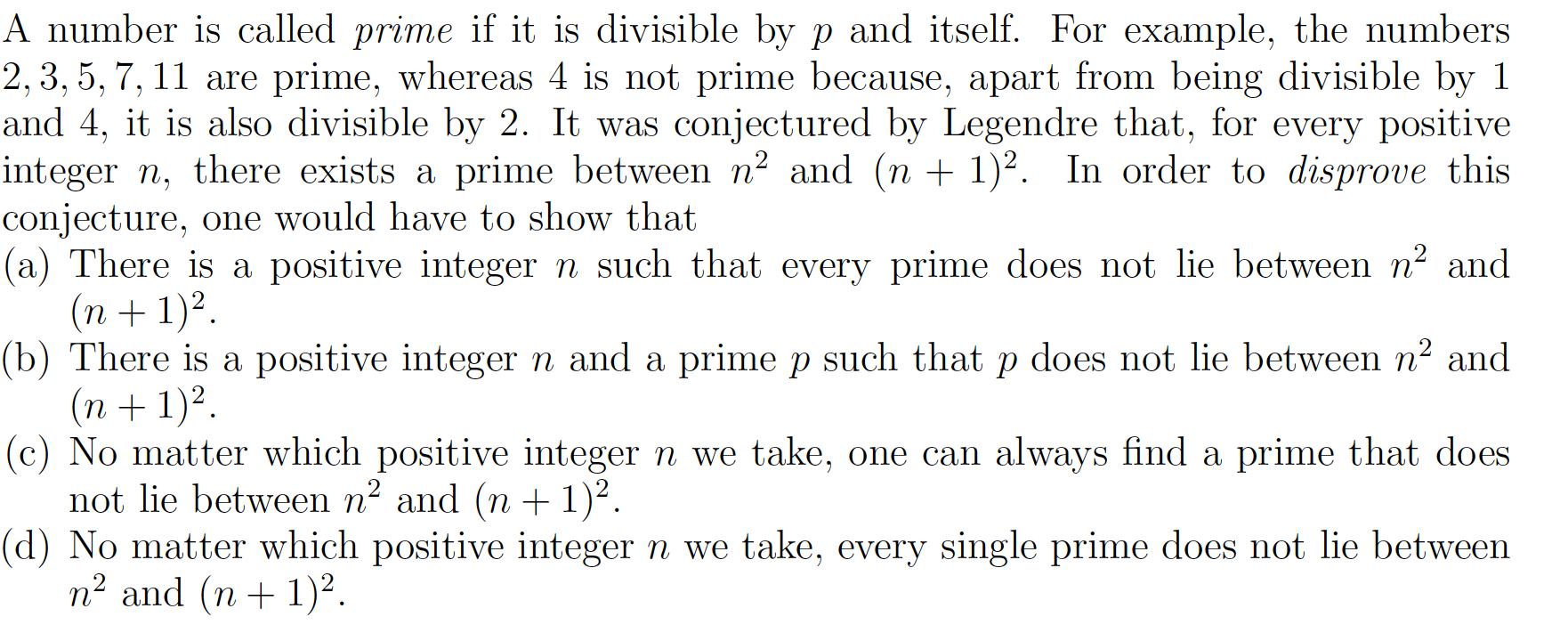 Solved A number is called prime if it is divisible by p and | Chegg.com