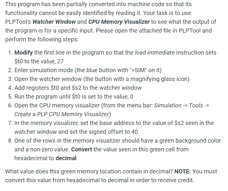 Solved Please help for this home work problem the software | Chegg.com