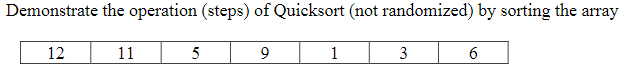 Solved Demonstrate the operation (steps) of Quicksort (not | Chegg.com