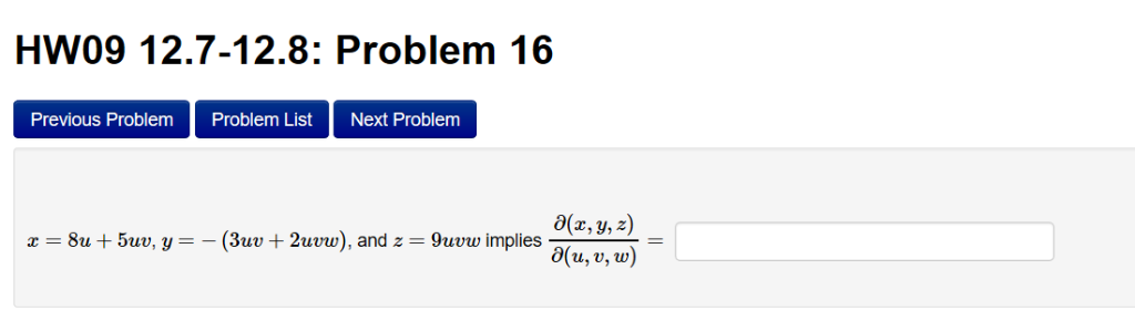 Solved HW09 12.7-12.8: Problem 16 Previous Problem Problem | Chegg.com