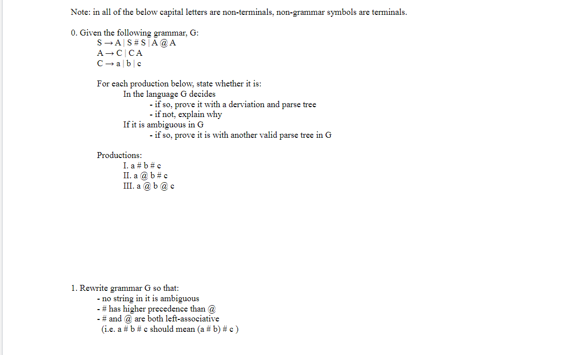 Solved Note: in all of the below capital letters are | Chegg.com