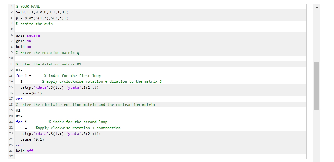 Solved MAT 343 LAB 4 Problem 4 My Solutions > Adapt the | Chegg.com