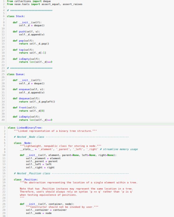 from collections import deque from nose.tools import | Chegg.com