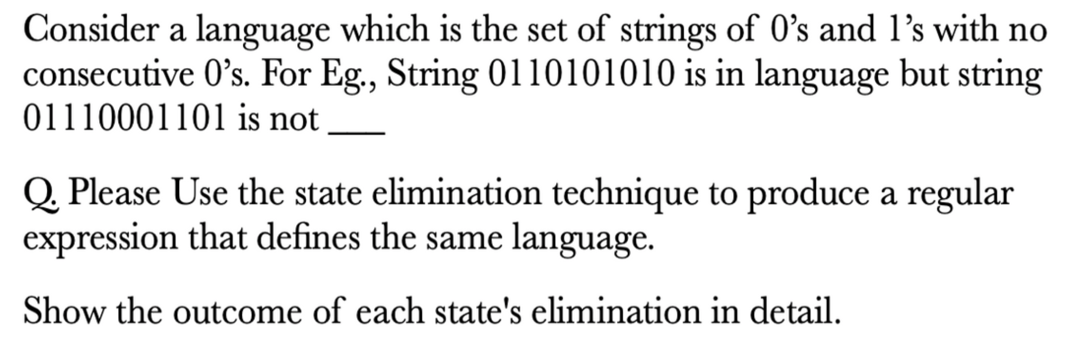 Solved Consider a language which is the set of strings of | Chegg.com