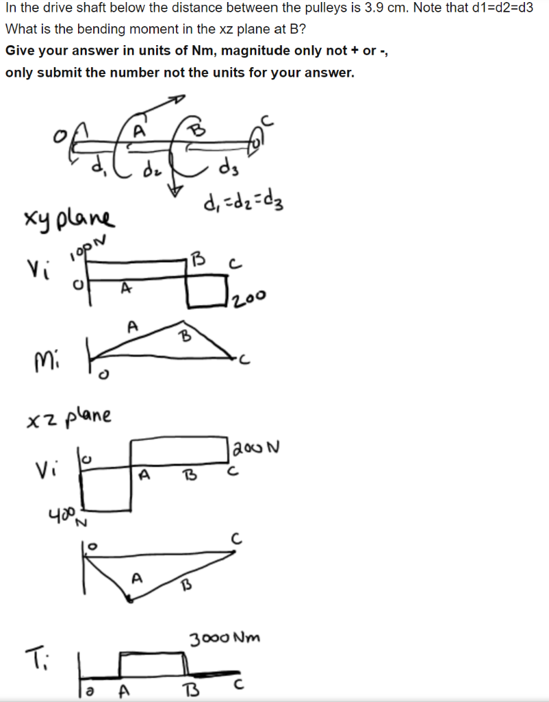 Solved In the drive shaft below the distance between the | Chegg.com