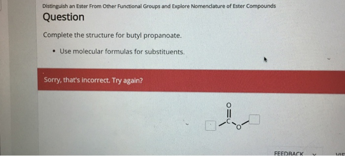 Solved Distinguish an Ester From Other Functional Groups and | Chegg.com