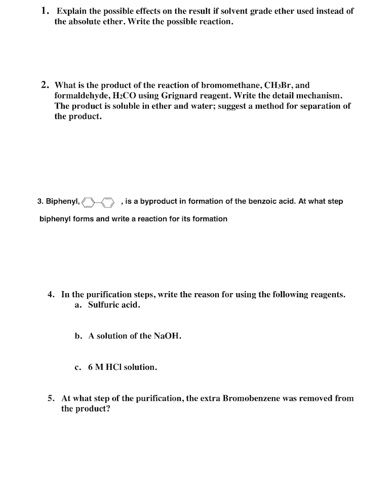 Solved 1. Explain the possible effects on the result if | Chegg.com
