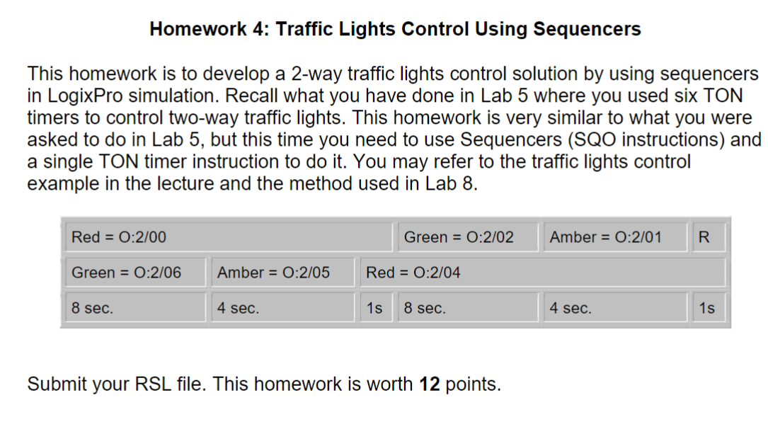 Solved This homework is to develop a 2-way traffic lights | Chegg.com