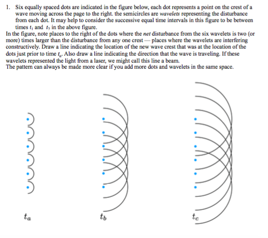 Solved 1. Six equally spaced dots are indicated in the | Chegg.com