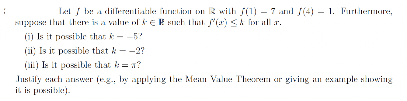Solved Let f be a differentiable function on R with f(1)=7 | Chegg.com