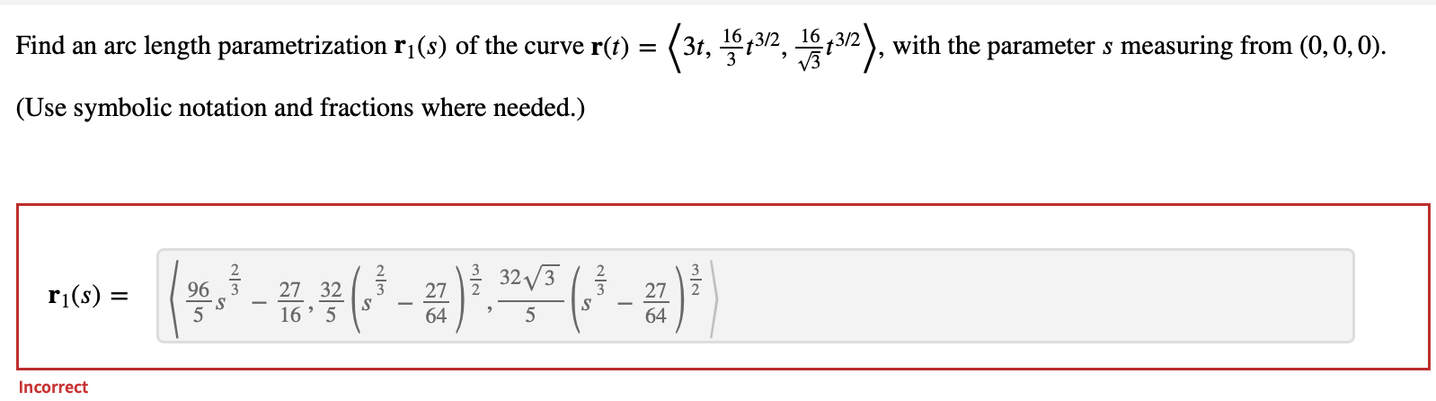 Solved Find an arc length parametrization r1(s) ﻿of the | Chegg.com