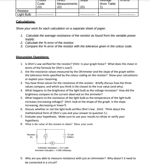 Solved Calculations: Show your work for each calculation on | Chegg.com