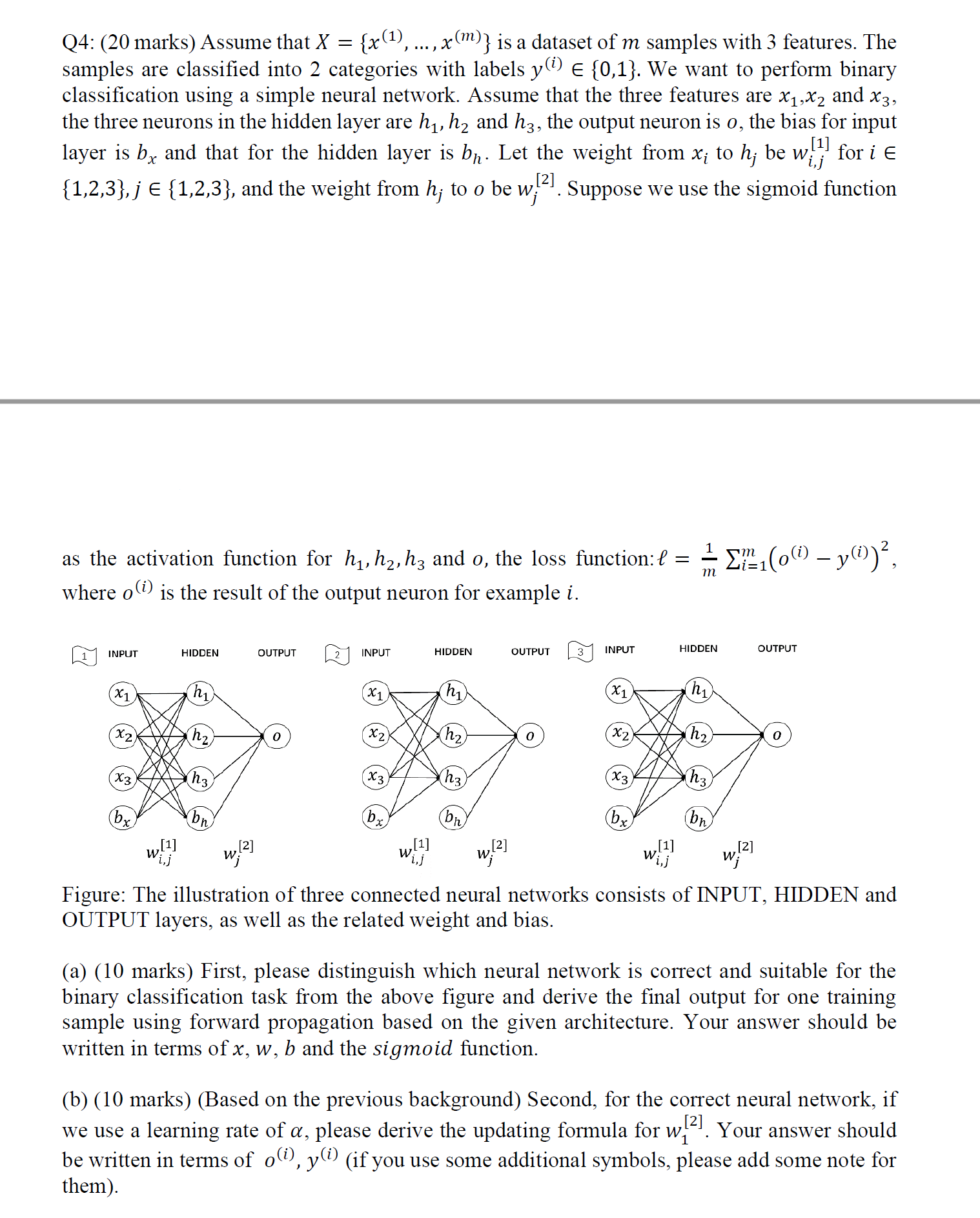 Solved Q4: (20 ﻿marks) ﻿Assume that x={x(1),dots,x(m)} ﻿is a | Chegg.com