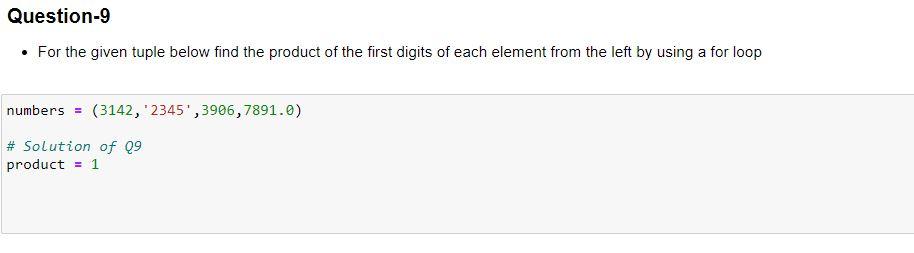 Solved Question-9 . For the given tuple below find the | Chegg.com