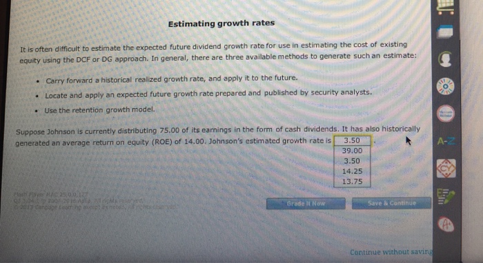 Solved Assignment 10 -The Cost of Capital Activity | Chegg.com
