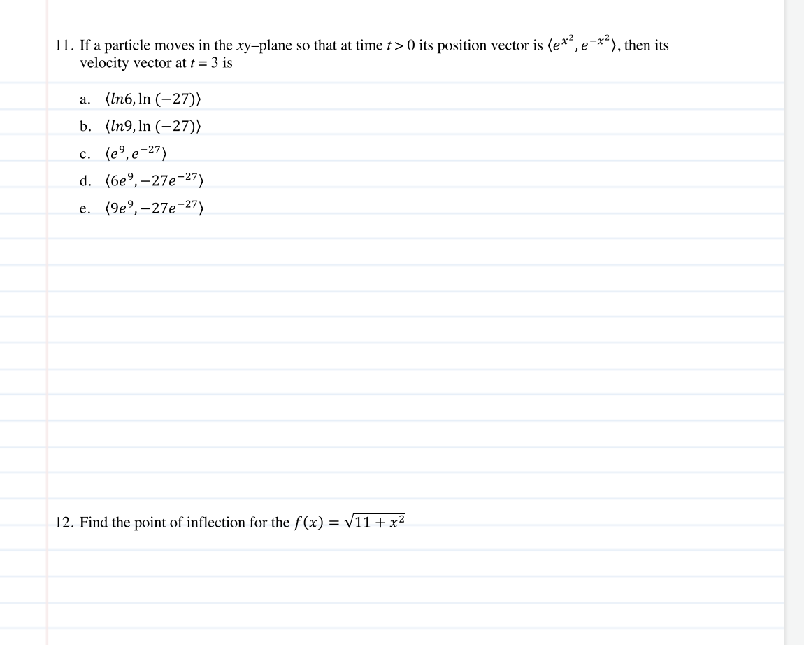 Solved 11. If a particle moves in the xy-plane so that at | Chegg.com