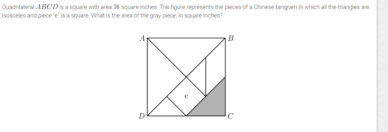 Solved Quadrilateral ABCD is a square with area 16 square | Chegg.com