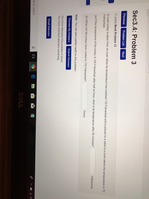 Solved Sec3.4: Problem 3 (1 point) Book Problem 13 A roast | Chegg.com