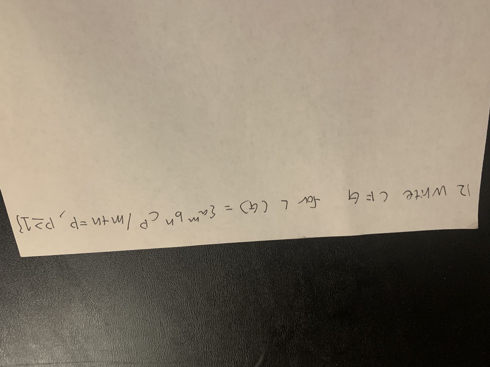 Solved 12 Write CFG for L(G)={ambncp/m+n=p,p≥1} | Chegg.com