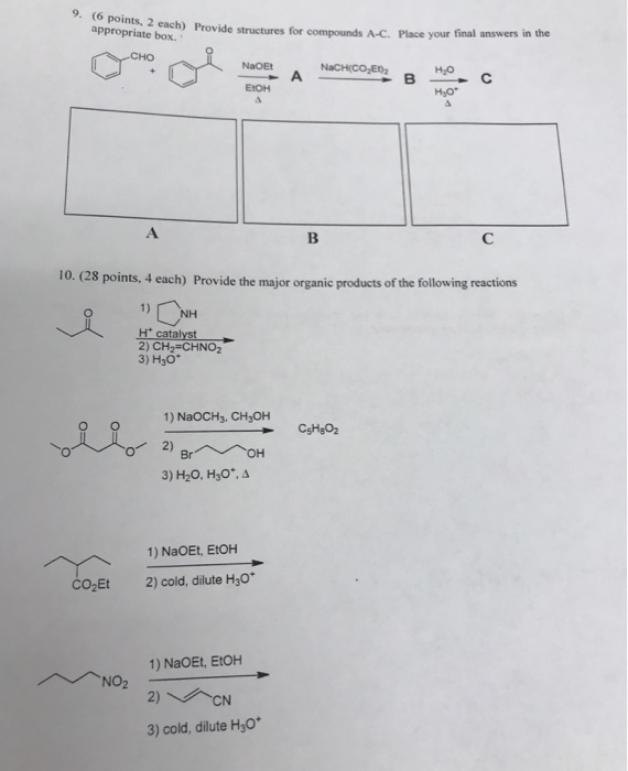 Solved (6 points, 2 each) Provide structures for compounds | Chegg.com
