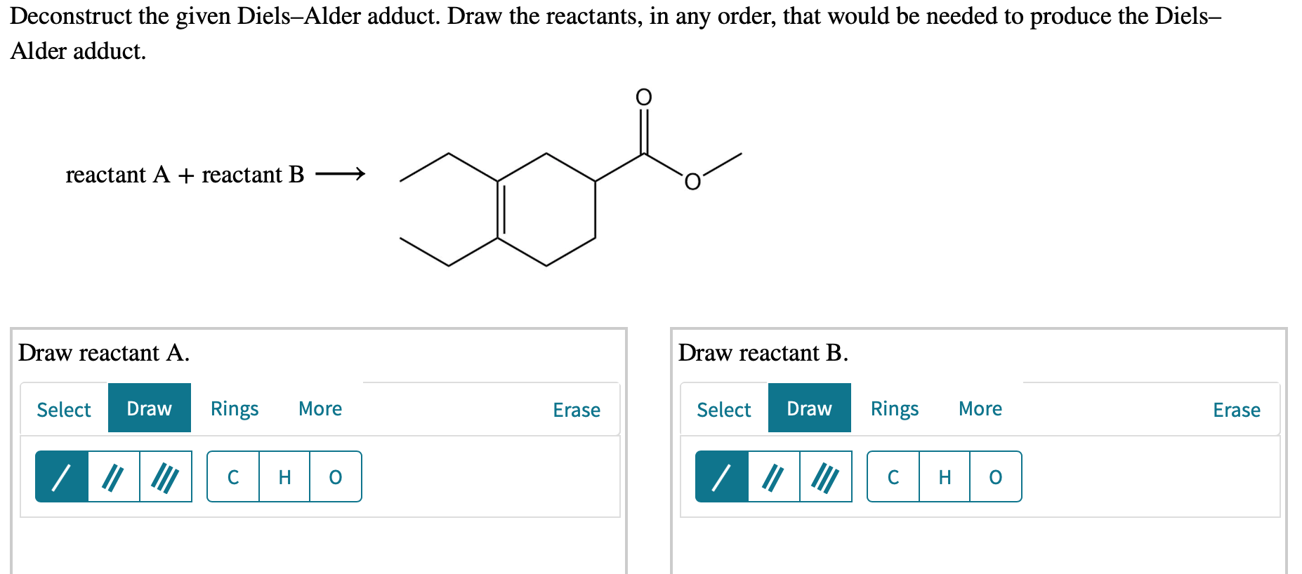 Solved Deconstruct the given Diels-Alder adduct. Draw the | Chegg.com