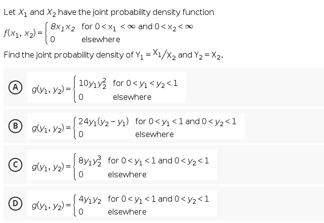 Solved Let X1 and X2 have the joint probability density | Chegg.com