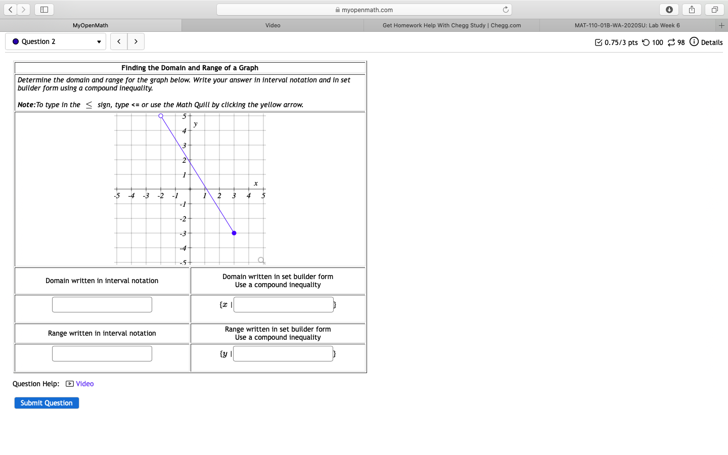 Solved myopenmath.com G MyOpenMath Video Get Homework Help | Chegg.com