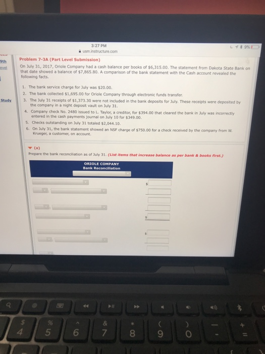 Solved 3-27 PM Problem 7-3A (Part Level Submission) 9th On | Chegg.com