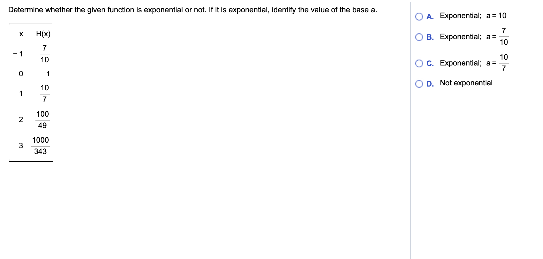 Solved Determine Whether The Given Function Is Exponential