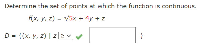 Solved Determine the set of points at which the function is | Chegg.com