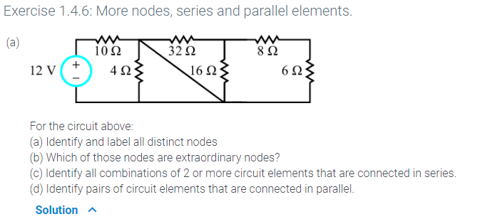 Solved Exercise 1.4.6: More nodes, series and parallel | Chegg.com